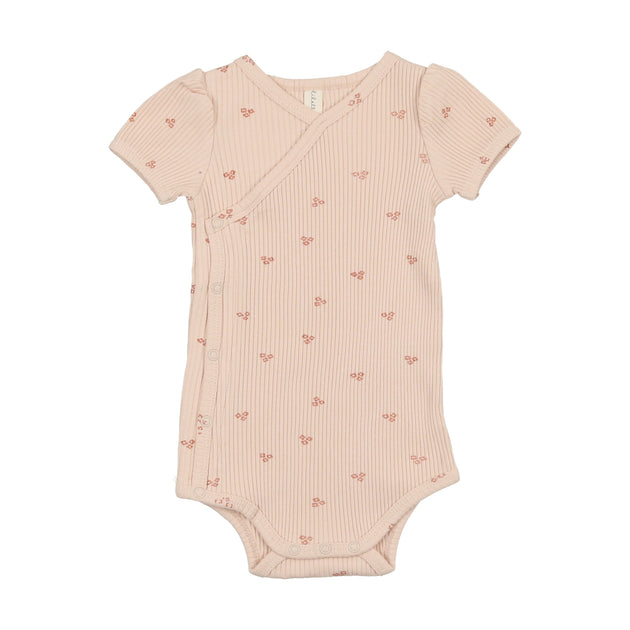 Lilette Flower Side Snap Romper - Peach – Head Shoulders Toes & Bows