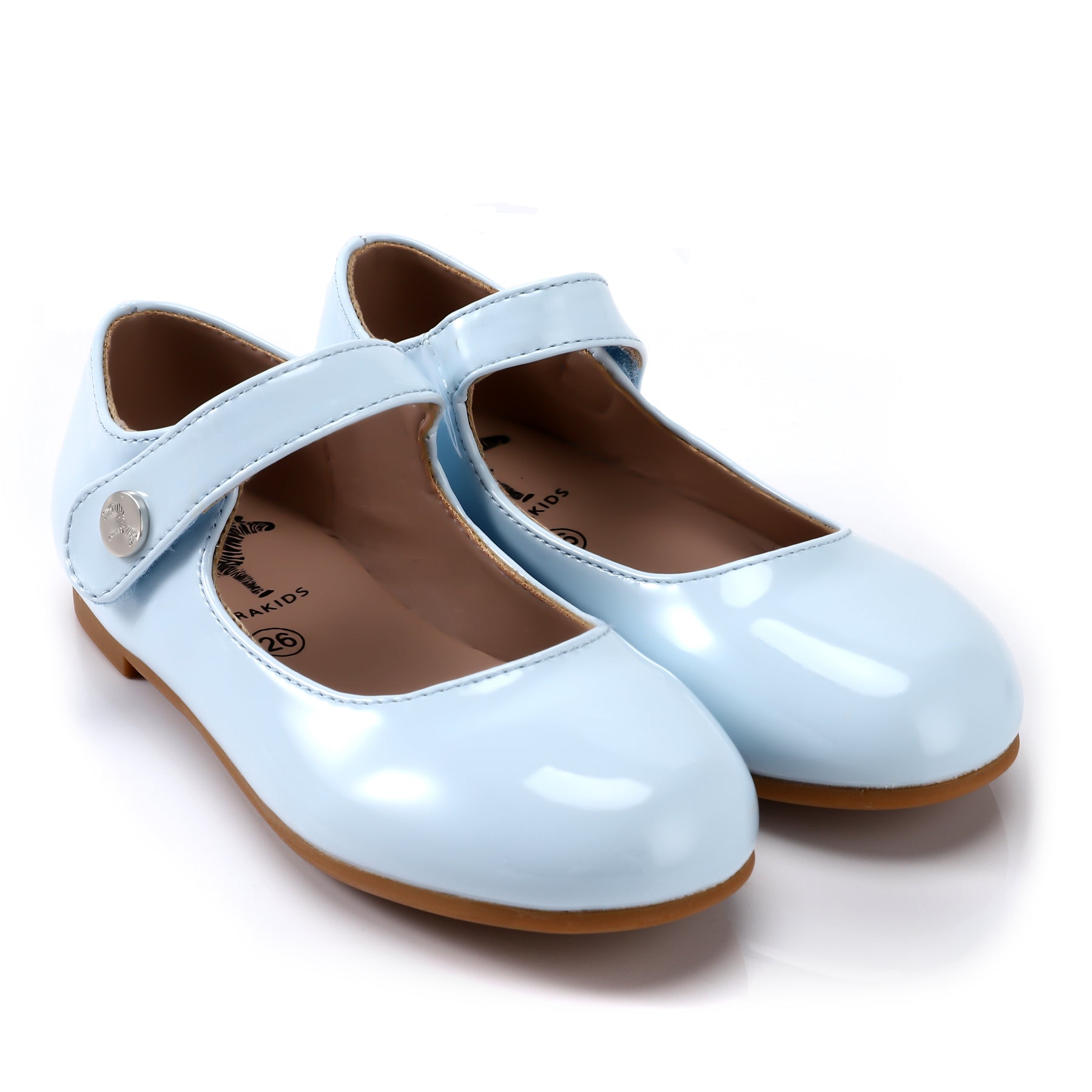 Zeebra Kids Shabbos Shoes – Tagged "Ice Blue"– Head Shoulders Toes & Bows