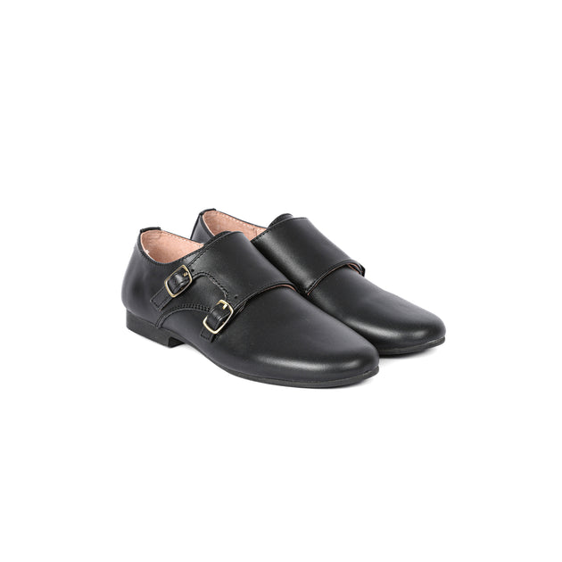 Perroquet Shoes Monk Strap Shoes - Black Leather – Head Shoulders Toes ...