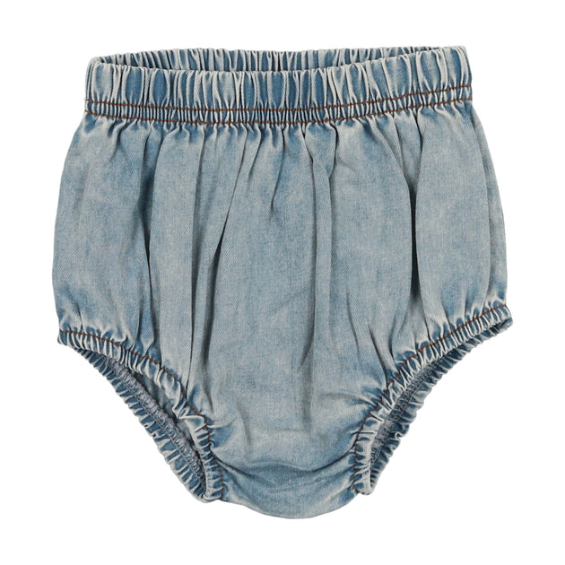 Lil Legs Denim Bloomers - Stone Wash – Head Shoulders Toes & Bows