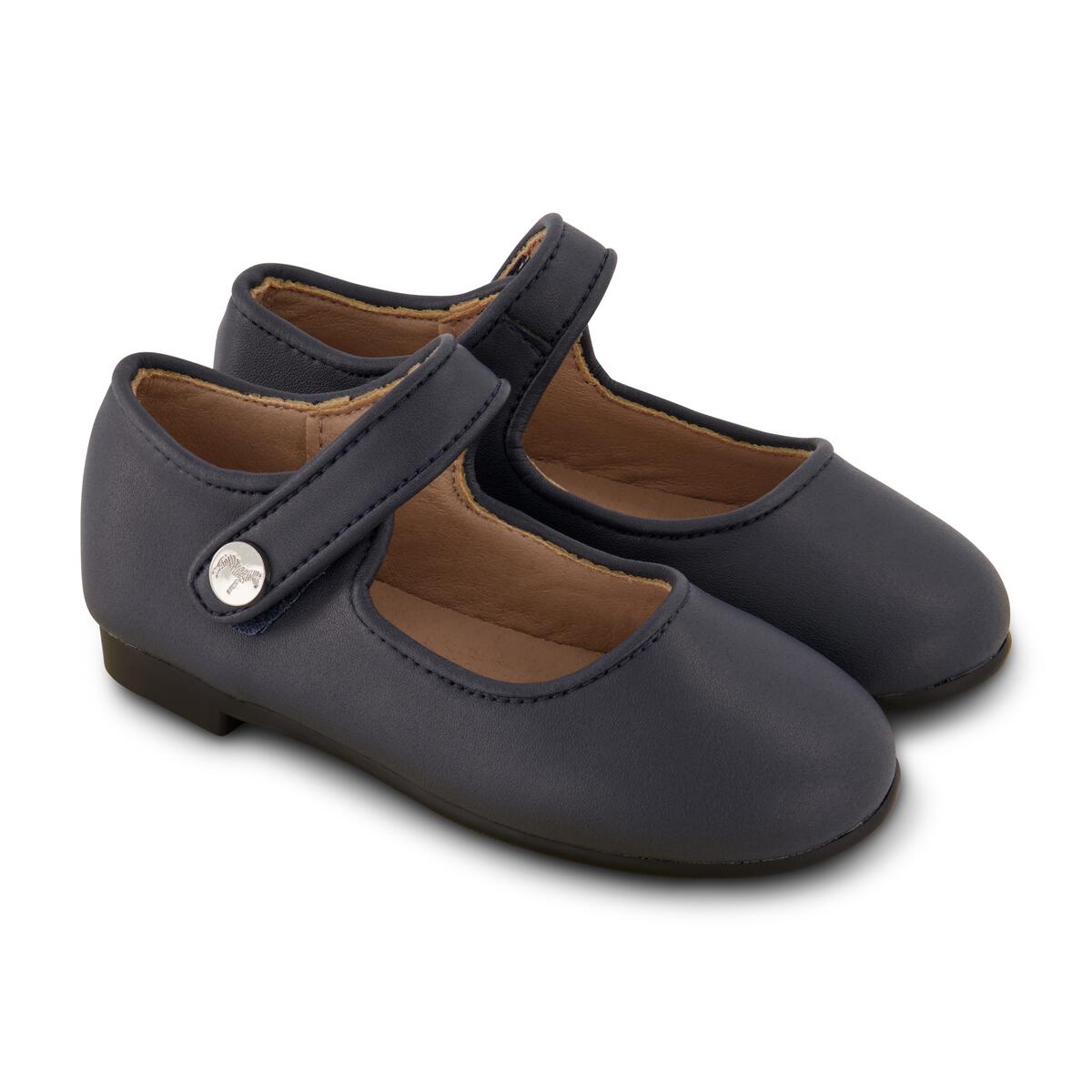 Zeebra Kids Hard Sole Mary Janes - Oxford Blue – Head Shoulders Toes & Bows